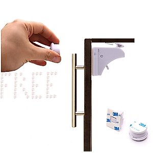LLeeLaX Magnetic Cabinet Locks | Quick & Easy Installation to Baby & Child Proof Home | No Drills, No Tools required | 12 locks + 2 keys | Bonus 36 Electric outlet covers
