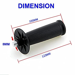 MIKMAYTOO 8MM Diameter Thread Auxiliary Side Handle Fit For Makita Dewalt Bosch Angle Grinder (8MM)