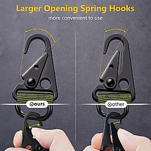 CVLIFE Rifle Sling with 2 Pack Anti-Rotation Sling Swivels,Adjustable Length Two Point Sling Elastic Cord Design Traditional Sling for Outdoor Green