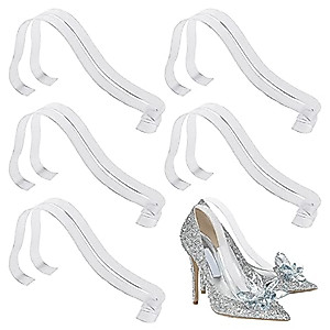 TXIN 10 Pcs/5 Pairs Acrylic Clear Sandal Shoes Display Stand Inserts Holders Shoe Display Rack Shoe Support for Women's Shoes