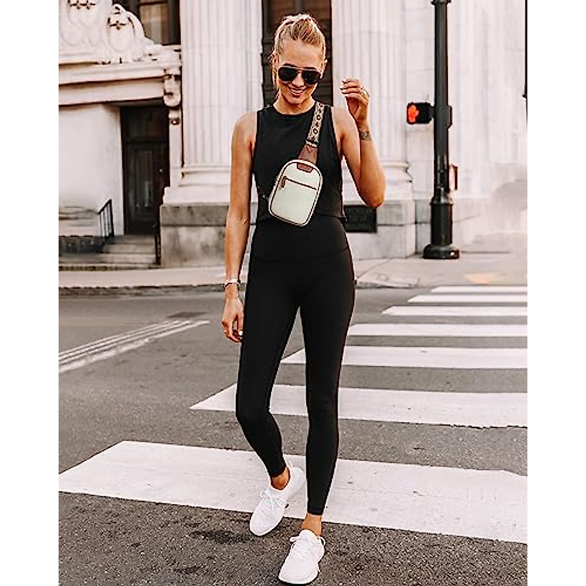 BOSTANTEN Small Sling Bag for Women Crossbody Purse, Leather Crossbody Bags Fanny Pack for Travel, Beige