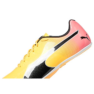 PUMA Mens Evospeed Sprint 14 Track and Field Shoe, Sun Stream-Sunset Glow-PUMA Mens Black, 10