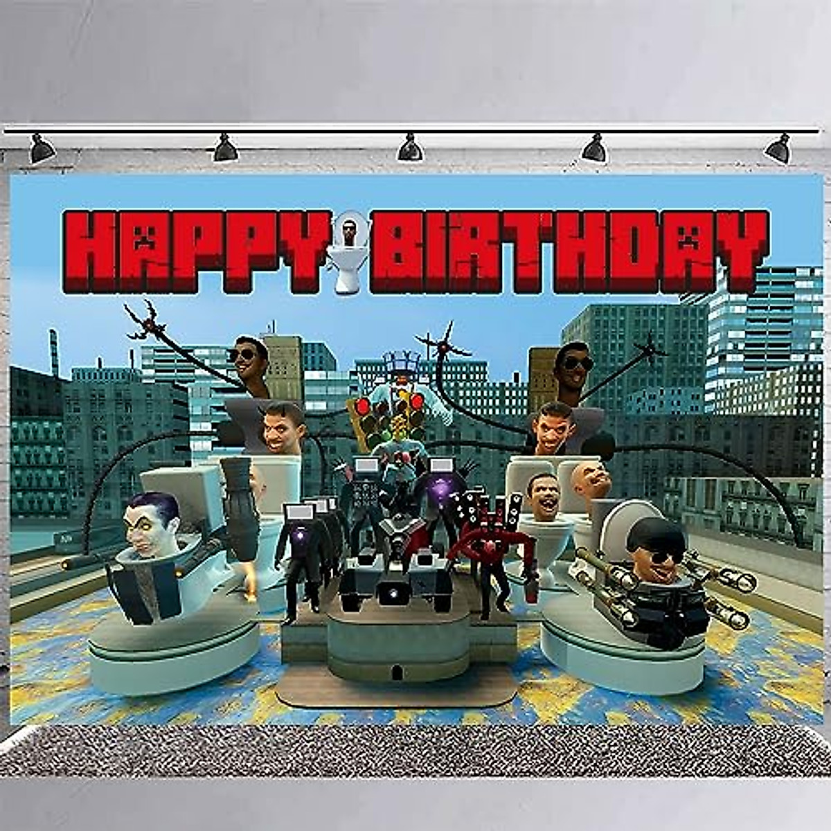 𝓢𝓴𝓲𝓫𝓲𝓭𝓲 𝓣𝓸𝓲𝓵𝓮𝓽 Birthday Party Backdrop,𝓢𝓴𝓲𝓫𝓲𝓭𝓲 𝓣𝓸𝓲𝓵𝓮𝓽 Birthday Party Decoration, 𝓢𝓴𝓲𝓫𝓲𝓭𝓲 Theme Birthday Banner Shoot