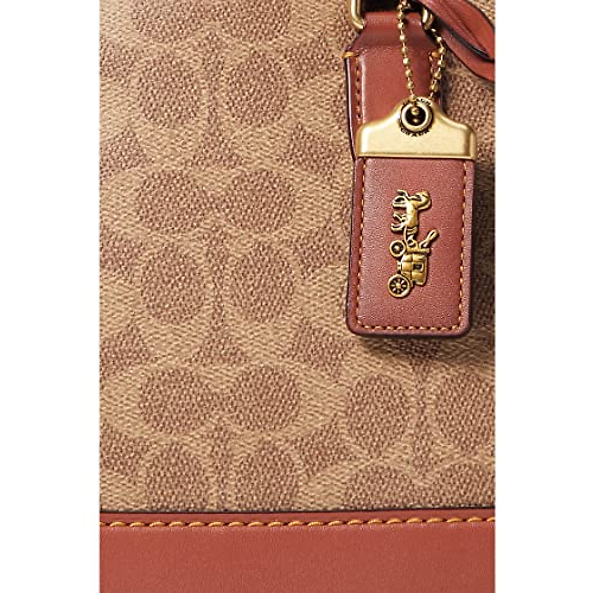 COACH Coated Canvas Signature Revel Bag Tan Rust One Size