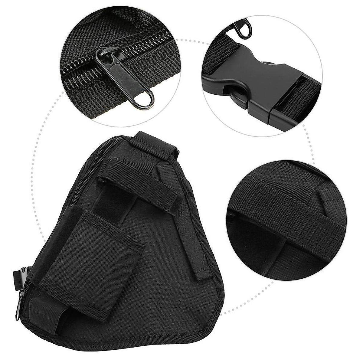 VBESTLIFE Radio Holster, Walkie Talkie Holster Universal Hands- Front Pack Pouch Radio Holster with Nylon Strap for Two Way Radio Walkie Talkie