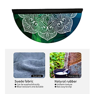 nuveti Large Meditation Mat Non Slip Round Yoga Mat Natural Rubber with Sueded Surface Exercise Mat Perfect for Meditating, Stretching, Yoga（140CM X 3.5MM Thick)