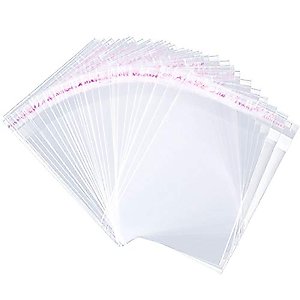 Easytle Approx 203 Pcs 6 cm Clear Resealable Cellophane Cello Bags Resealable Adhesive on Flap Self Sealing OPP Tiny Clear Bags Self Seal Clear Plastic Poly Bags for Jewelry Candies Cookies Decorative