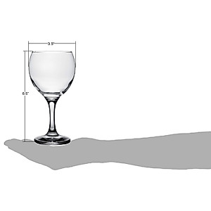 Red Co. Set of 6 Classic Glass 8.75 fl oz Stemmed All-Purpose White Wine Goblets, Clear