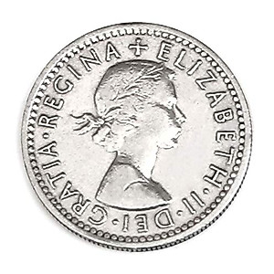 Old Sixpence Coin and Wedding Card for Bride, Something Old, Something New, Something Borrowed, Something Blue, and a Sixpence for Her Shoe. (1954-1967)