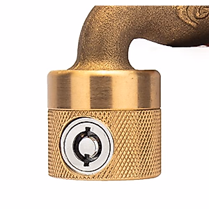 Flow Security Systems | The FaucetLock | Heavy Duty Brass Construction | Prevents Water Theft & Secures Outdoor Bibbs | Promotes Water Conservation | Keyed Randomly | FSS 50 | 1 Pack
