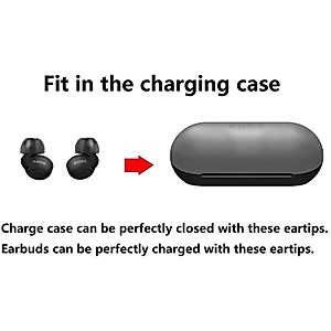 BLLQ Memory Foam Ear Tip Compatible with Sony WF-C500 WF-1000XM4 WF-1000XM3 Foam Tip Eartip,Fit in The Charge case, S/M/L 3 Pairs Black (Foam Tip c500 Black)