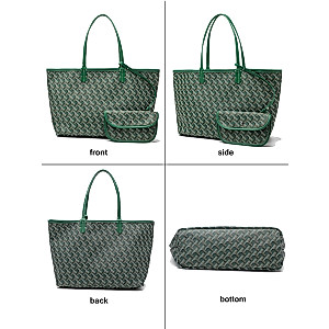 Women's Puffer Tote Handbags Purse Sets for Women Large Leather Clutch Dupes Hobo Shoulder Bag for Travel Beach 3pcs (Green)