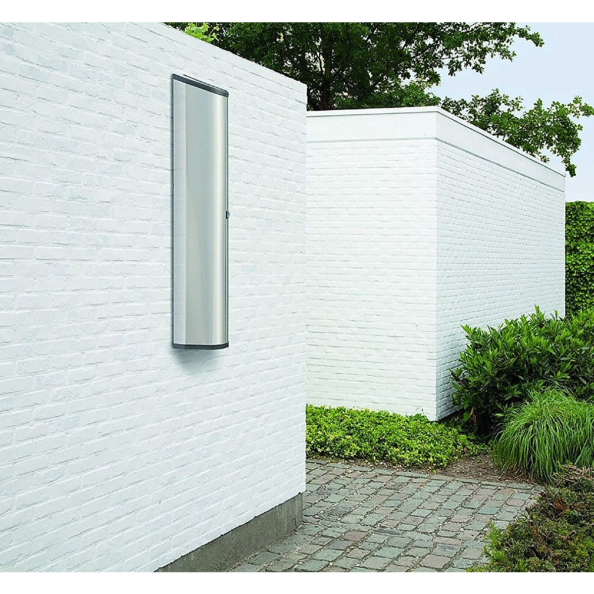 Brabantia - WallFix Dryer - with Protective Storage Box - Space Saver - Laundry Rotary - Retractable - Wall Mounted - Clothes Drying Rack - Outdoor - Metallic Grey - 24m