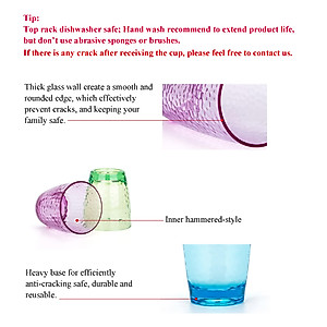 KOXIN-KARLU Hammered 15-ounce Plastic Tumbler Acrylic Glasses, set of 6 Multicolor