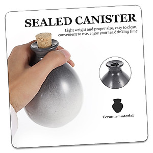 UPKOCH Corked Wine Bottle Wine Jar Soy Sauce Ceramics Cork Sake