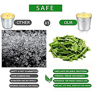 Citronella Candles Outdoor Large Patio Candle, Outside 3 Wick Bucket Candle 100 Hour Burning for Table Backyard Camping Indoor, Soy Wax Scented Candle Gift for Women Wedding, 2 Pack 17OZ