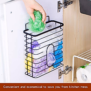 Easy Wall Mount Bag Saver,Plastic Shopping Bags Organizer,Kitchen Storage Organizer Holder or Basket,Grocery Plastic Bag Holder and Dispenser for Plastic Bags