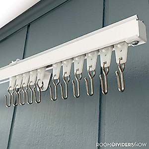 Room/Dividers/Now Wall-Mounted Track Roller Hooks (1 Pack of 20), Curtain Track Hooks