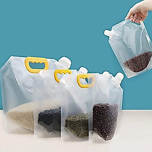 Grain Moisture-Proof Sealed Bag, 10 Pcs Resealable Smell Proof Bags, Transparent Organizers for Storage, Sealed Bags for Nuts, Grains, Beans, Snacks, Rice, Cereal, Spices