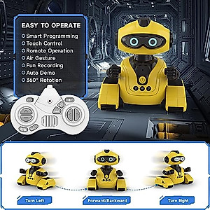 AONGAN Robot Toys, Remote Control Robot, Gesture Sensing Intelligent Programming, Rechargeable for Kids 8-10 Years Boys Girls