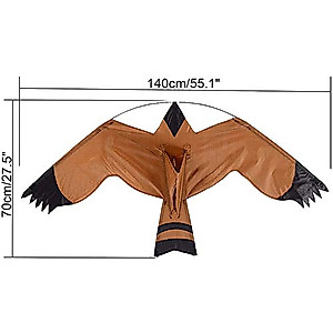 decor Garden Bird Repellent Eagle Kite,Bird Scarer Repeller Flying Kite,Hawk Bird Scarer Kite for Outdoor Garden Farm Yard Decoration - Include 2M Kite Line