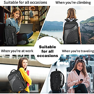 BAGNN 15.6'' Laptop Backpack for Men & Women, Birthday Gifts College Backpack with USB Charging Port, Carry on Backpack for Airplanes