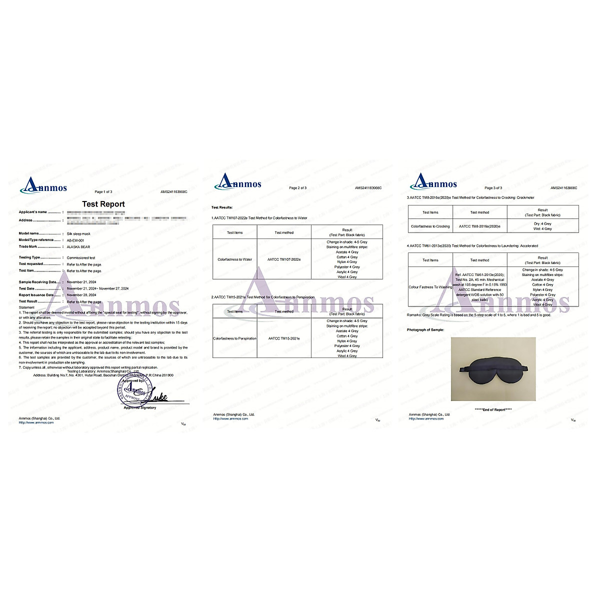 Alaska Bear Silk Sleep Mask and Cloud Soft Eye Cover for Sleeping Organic Mulberry Silk Genuine, Naturally Hypoallergenic & Non-Absorbent, Gender-Neutral (Black)