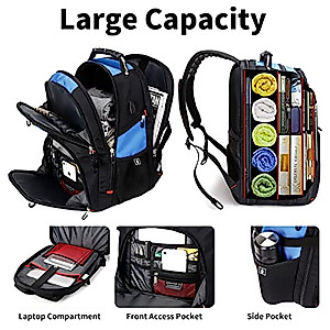 SHRRADOO Extra Large 50L Travel Laptop Backpack with USB Charging Port, College Backpack Airline Approved Business Work Bag Fits 17 Inch Computer for Men Women