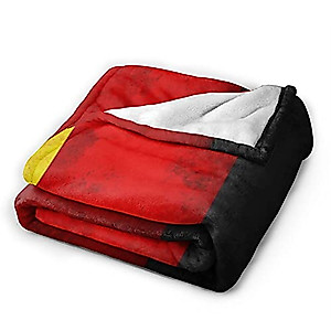 Gffdrings German Flag Fleece Blanket Bed Linen Sofa Blankets Throw Size 50"X40" for Yoga Mats
