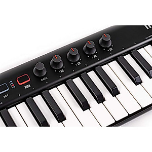IK Multimedia iRig Keys 2 portable keyboard MIDI controller with 37 velocity-sensitive synth-action mini keys and headphone output, for iPhone, iPad, Mac, PC, Android