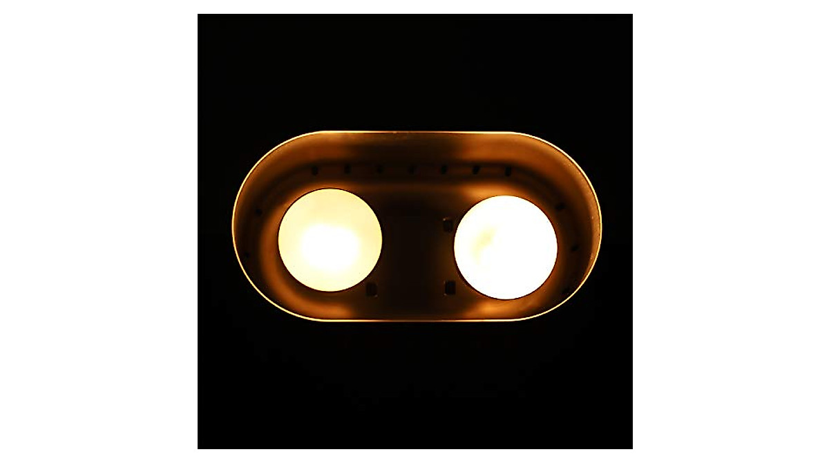 DXOPHIEX 15-inch Dual Reptile Light Fixture | Dual 150W Heat & UVB Lamp
