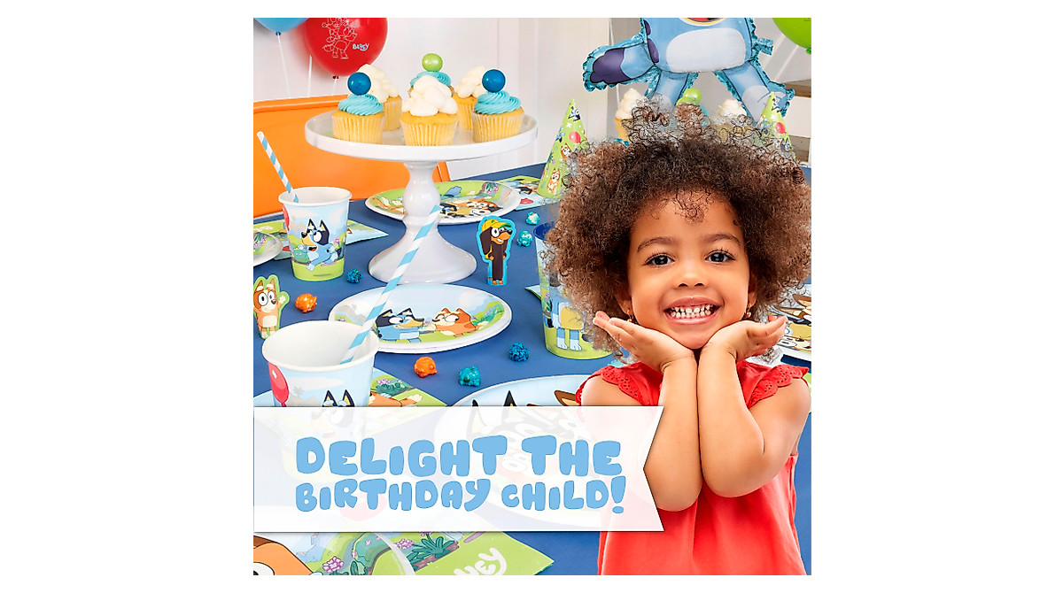 Bluey Birthday Party Supplies - Complete Kit for 16 Guests
