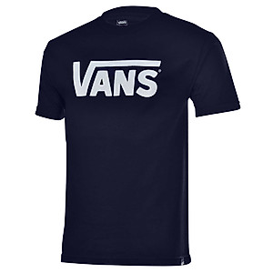 Vans Mens Classic Logo Skateboard Shirt-Navy/White-Large