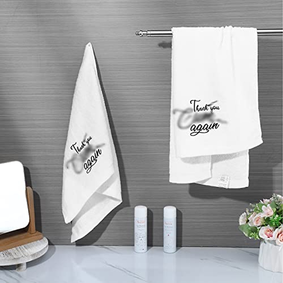 Rtteri 2 Pcs Funny Wash Towel Gifts from Wife Thank You Adult Humor Gift Cotton for Him Naughty Gifts for Him Towel for Husband Easter Birthday Party, 28 x 12 Inches