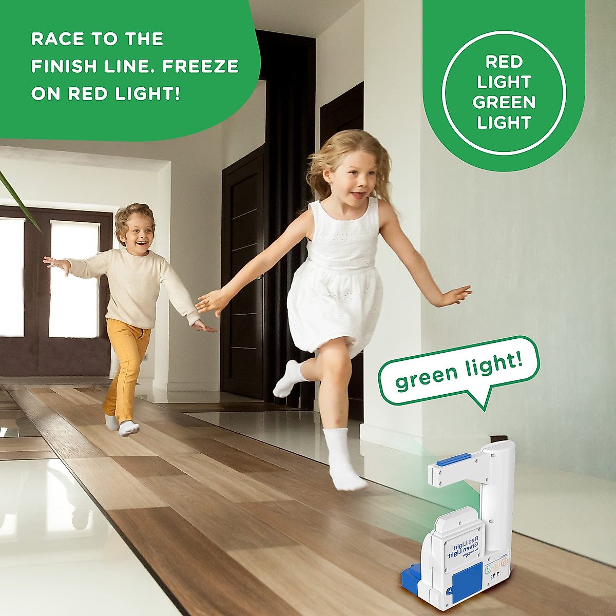 Red Light Green Light Game with Motion Sensing | 1+ Players | Gift for Kids & Toddlers Ages 3, 4-8+, 5, 6, 7+ Year Olds | Family Birthday Party Game | Camping, Travel, Indoor, Outdoor, Outside Toy