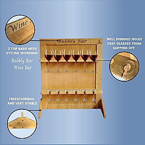 Champagne Wall Holder For Party, Wine Glass Rack, Wine Glass Holder, Champagne Tower Stand Wood, Champagne Stand Wine Glass Display. Mimosa Tower, Champagne Wall Stand For Party, Prosecco-12GLASSES