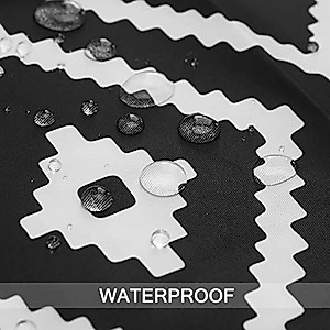 Adabana Outdoor Waterproof Boho Pillow Covers 18x18 Decorative Black and White Outdoor Throw Pillows Cover for Patio Furniture Pack of 2