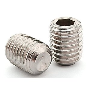 Primeonly27 1/4-28 x 1/4 Inch Hex Drive Cup Point Grade 18-8 Stainless Steel Socket Set Screw 50 Pack