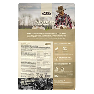 ACANA Singles Duck and Pear Recipe, 4.5lbs, Limited Ingredient Diet Dry Dog Food