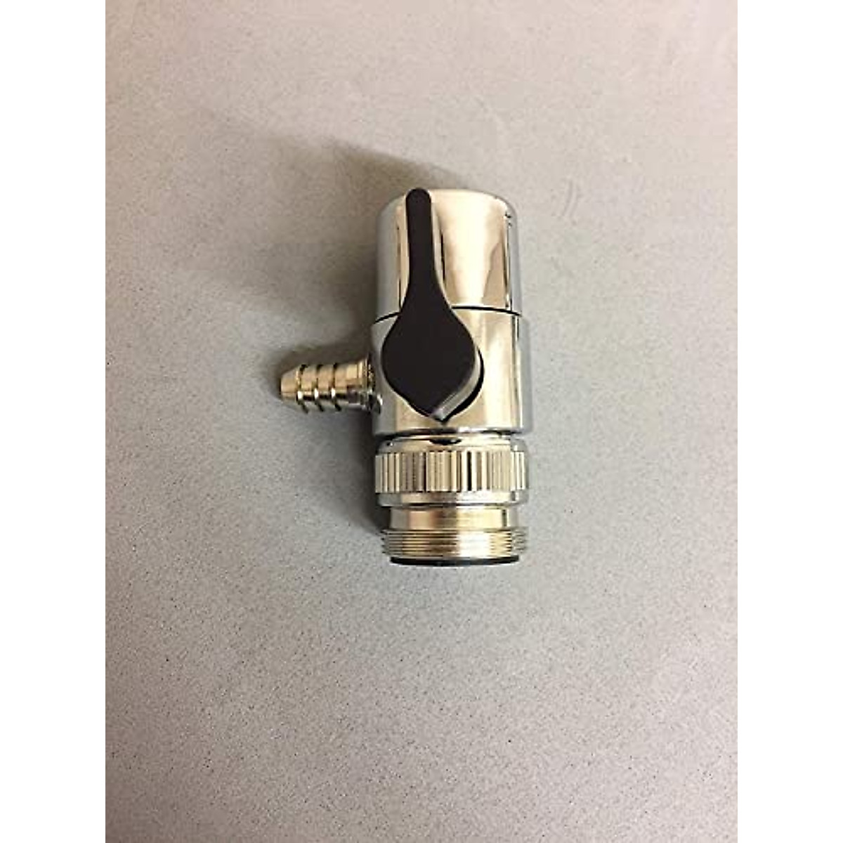 Chrome Faucet Diverter Valve (Includes adapter ring) Reverse Osmosis/Water Filters 3/8" Barb- For Both Female & Male Faucets