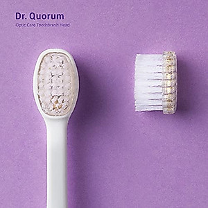 Dr. Quorum Optic Care Toothbrush Head 4 pcs(2 pcs X 2 Packs), Toothbrush Head for Dr. Quorum Optic Care Electric Toothbrush, Fiber Optic Bristles