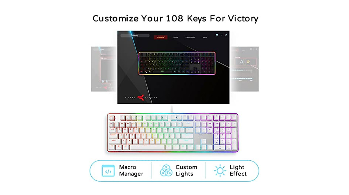 RK ROYAL KLUDGE RK918 RGB Mechanical Keyboard