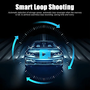 Car Dash Cam Backup Rearview Mirror Camera, 4.3" Full HD 1080P Smart Rearview Mirror Camera for Cars, Trucks, SUV, Dual Cameras, Built-in G-Sensor, Parking Assistance & Loop Record Support