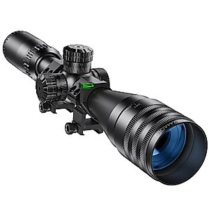 BESTSIGHT 4-16x44 Rifle Scope,Long Range Scope,Second Focal Plane Scope,5-Level Red Green Illuminated Reticle and Side Focus Dial and Locking Turret Sunshade,Fully Multi-Coat HD Lenses
