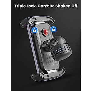 COICER Bike Phone Holder, Motorcycle Phone Mount Motorcycle Handlebar Cell Phone Clamp, Scooter Phone Clip for iPhone 14 Plus/Pro Max, 13 Pro Max, S9, S10 and More 4.7" - 6.8" Smartphones