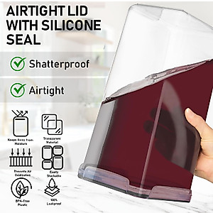 Extra Large Food Storage Containers with Airtight Lids, Set of 2 (8.5L / 287 Oz) MAXIMIZE Storage Space for Flour Sugar Rice Baking Supply, Kitchen & Pantry Bulk Food Storage for Kitchen Organization