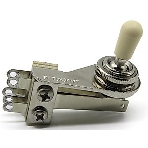 Switchcraft 3-Way Right Angle"L-Type" Toggle Switch w/Genuine Switchcraft Tip - Black, White, Cream or Amber - for Electric Guitar (Cream Tip)