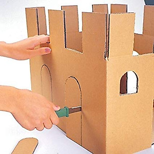 CANARY Cardboard Cutter Dan Chan, Safety Box Cutter Box Opener Tool, Safe Serrated Japanese Stainless Steel Blade, Green, Made in JAPAN