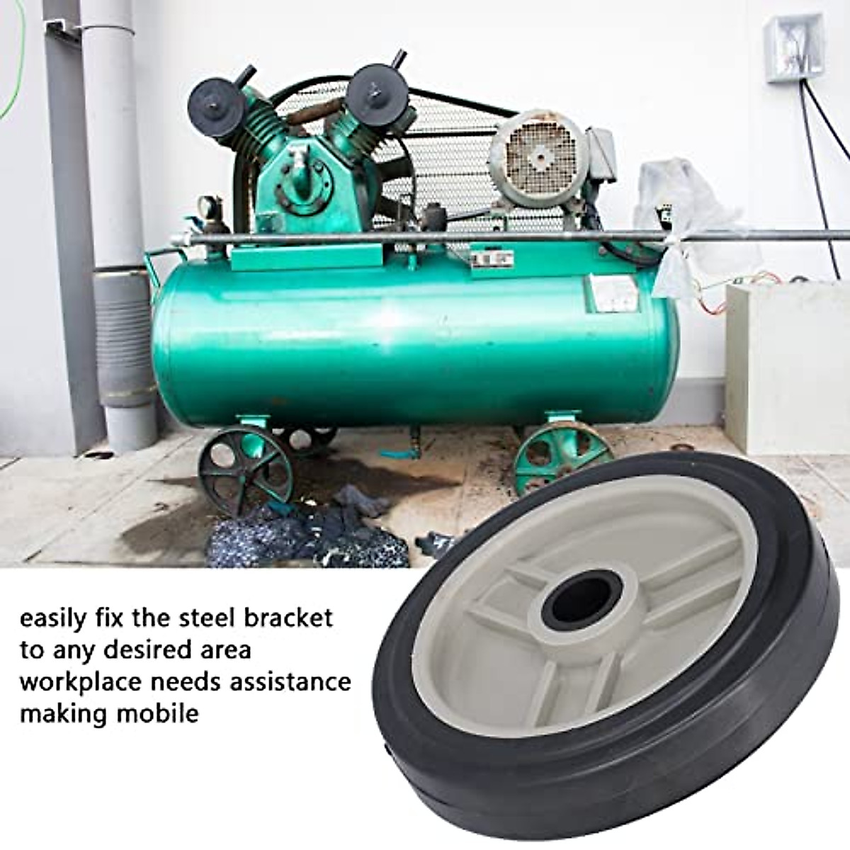 4 Inch Air Compressor Casters, Easy to Move Wear-Resistant Air Pump Accessories for Air Compressors and Industrial Equipment