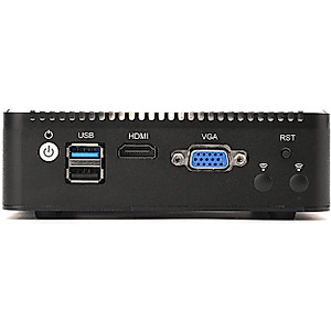 Firewall Micro Appliance,Fanless Mini PC with Intel Celeron J4125 Quad Core,4 Intel I225 Gigabit LAN,VGA/HDMI/USB,AES-NI,Barebone No Ram No SSD